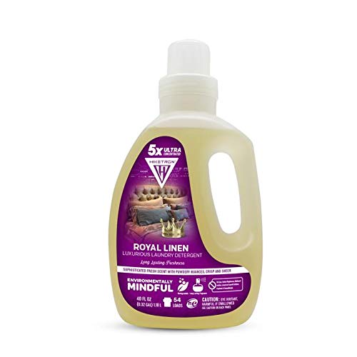 Hiketron Royal Linen Liquid Laundry Detergent, 5x Ultra Concentrated, Tough Stains Remover, Long Lasting Scent (40 Fl Oz, Pack of 1)