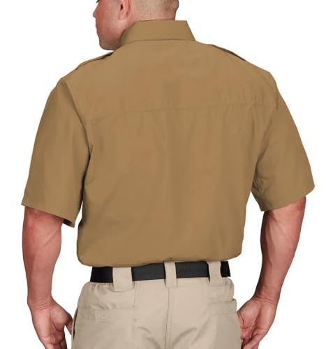 Propper Men's Short Sleeve Ripstop Tactical Shirt, Coyote, Medium