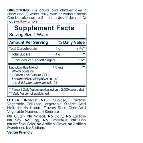 American Health Daily Chewable Tablet Acidophilus, 1 Billion Live Cultures, Beneficial Bacteria for The Digestive & Immune Systems, Strawberry, 60 Count