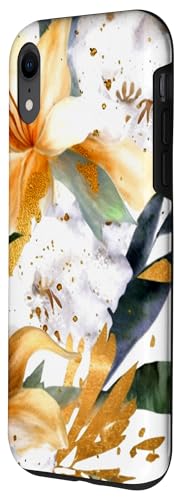 iPhone XR Yellow Watercolor Floral Flower Case