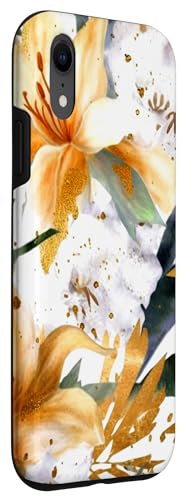 iPhone XR Yellow Watercolor Floral Flower Case