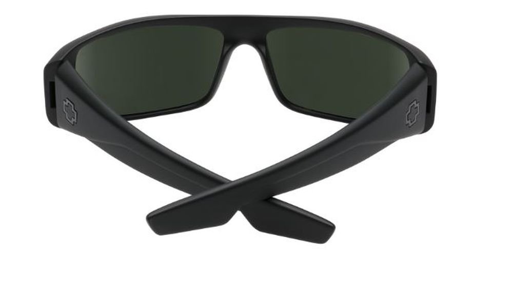 Spy Logan Sunglasses Matte Black With Happy Gray Green Polarized Lens
