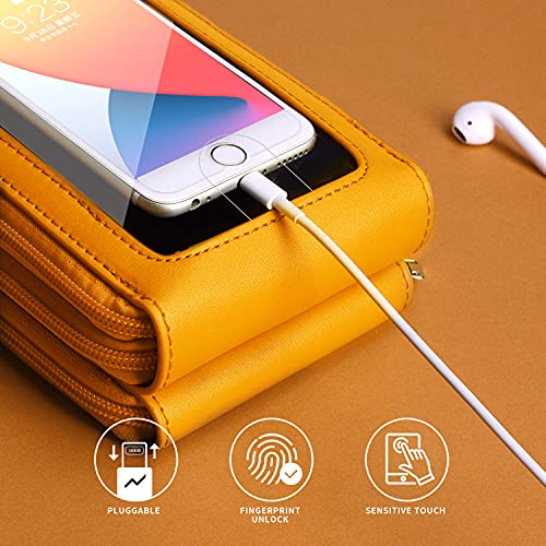 Touch Screen Purse Cell Phone Crossbody Bag Wallet for iPhone with Shoulder Strap Rfid Purses Women
