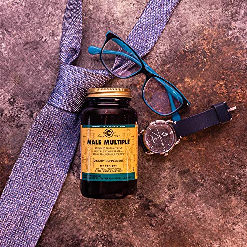 Solgar Male Multiple, 60 Tablets - Multivitamin, Mineral & Herbal Formula for Men - Advanced Phytonutrient - Vegan, Gluten Free, Dairy Free - 20 Servings