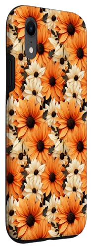 iPhone XR Yellow Sunflower Pattern Floral Garden Sun Flowers Aesthetic Case
