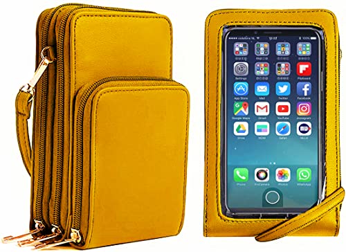 Touch Screen Purse Cell Phone Crossbody Bag Wallet for iPhone with Shoulder Strap Rfid Purses Women