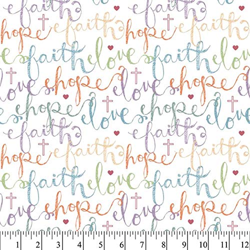 Christian Love Cotton Fabric by The Yard