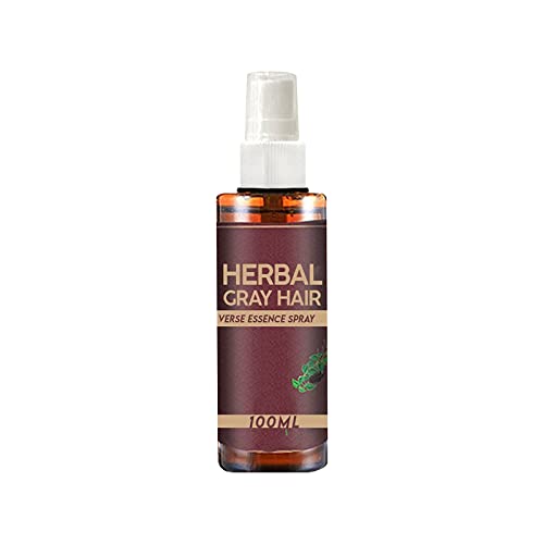 JDKD Herbal Gray Hair Reverse Essence Spray, Gray Off Hair Spray Restore Black Hair, Biotin Thickening Herbal Serum, Promote Hair Growth and Prevent Hair Loss (1PC)