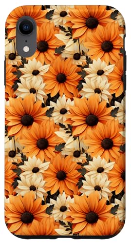 iPhone XR Yellow Sunflower Pattern Floral Garden Sun Flowers Aesthetic Case