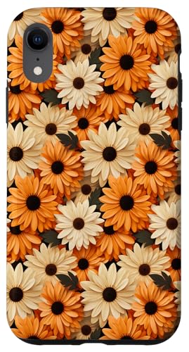 iPhone XR Yellow Sunflower Pattern Floral Garden Sun Flowers Aesthetic Case