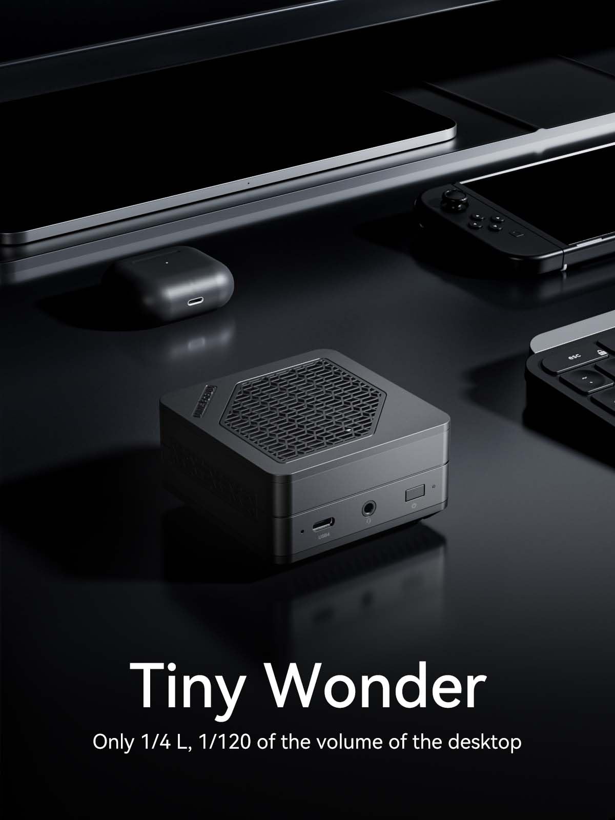 MINISFORUM Mercury EM680 Mini PC AMD Ryzen 7 6800U 32GB LPDDR5 6400MHz 512GB PCIe4.0 SSD AMD Radeon 680M Mini Computer, WiFi 6E/BT5.2,1 x TF Card Slot/2x USB4/1 x HDMI/3X USB3.2