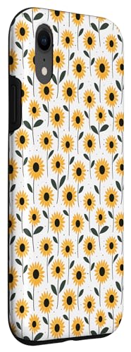 iPhone XR Yellow Sunflower Pattern Floral Garden Sun Flowers Aesthetic Case
