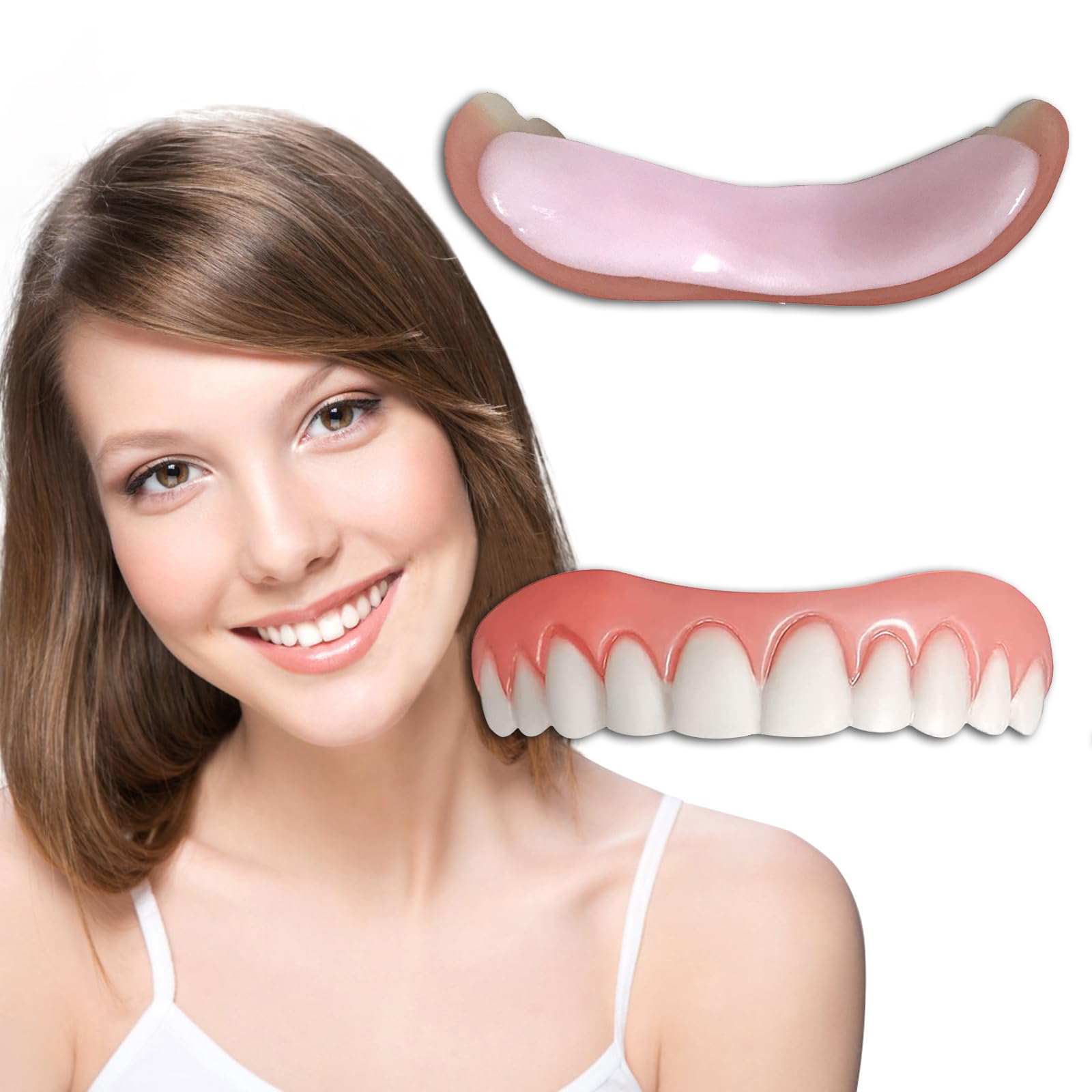 Veneers Teeth for Women and Men Natural Shade Comfort Fit Flex Snap on Veneers for Snap Covering Missing Teeth whitening Replacements Protect Your Teeth and regain a Confident Smile