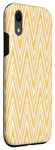 iPhone XR Yellow Boho Stripe Zig Zag Case