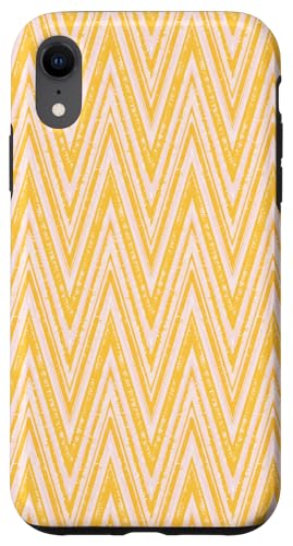 iPhone XR Yellow Boho Stripe Zig Zag Case