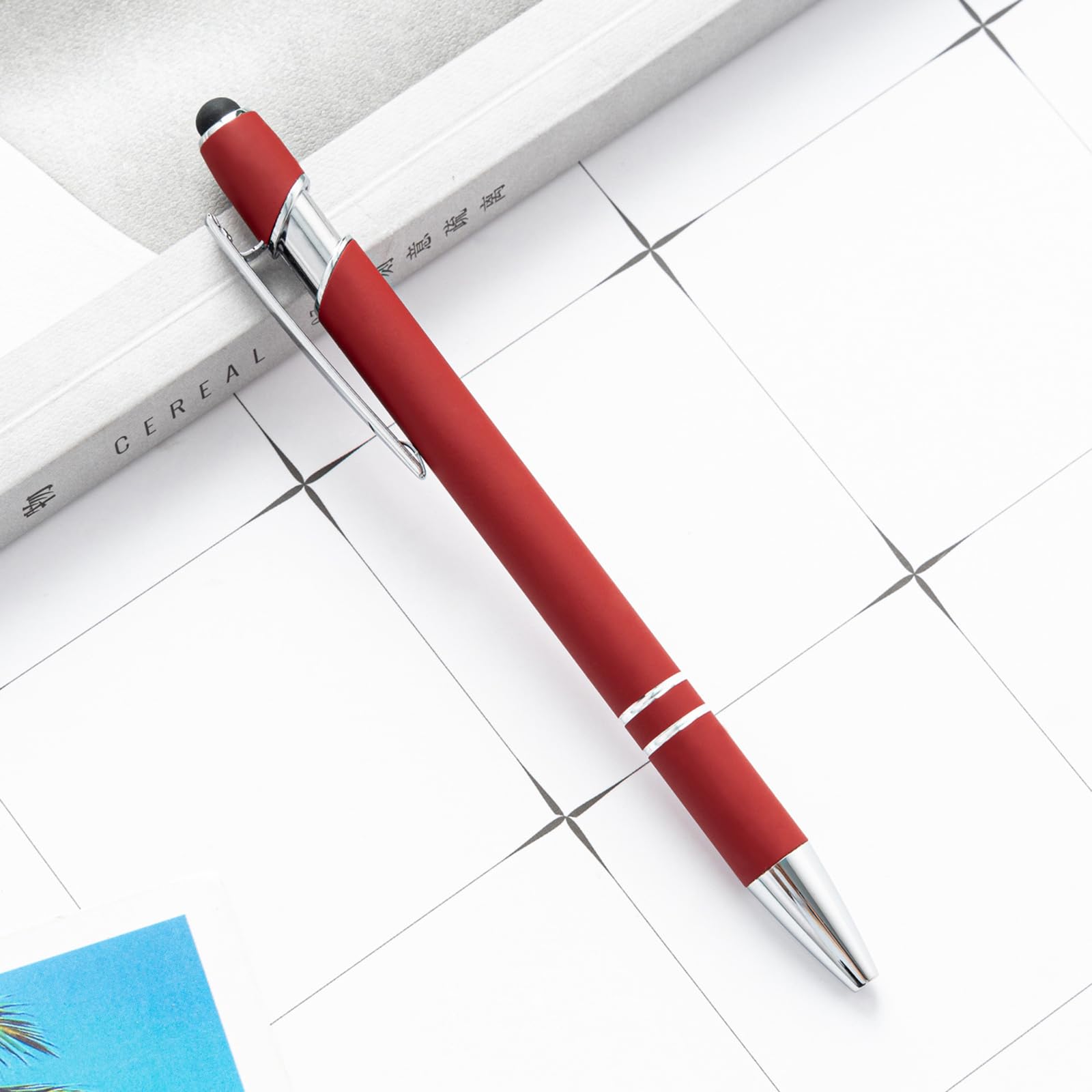 Stylus Tip Ballpoint Pens 7 Pieces 1.0mm Retractable Ball Point Pen Medium Point Smooth Writing Pen Black Metal Pen Stylus Tip Ballpoint Pens Retractable Ball Point Pen Medium Point Smooth Pen