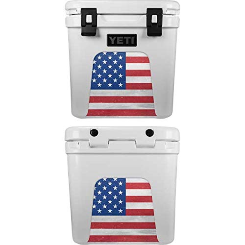 Skinit Decal Skin Compatible with YETI Roadie 24 Hard Cooler - Originally Designed American Flag Distressed Design