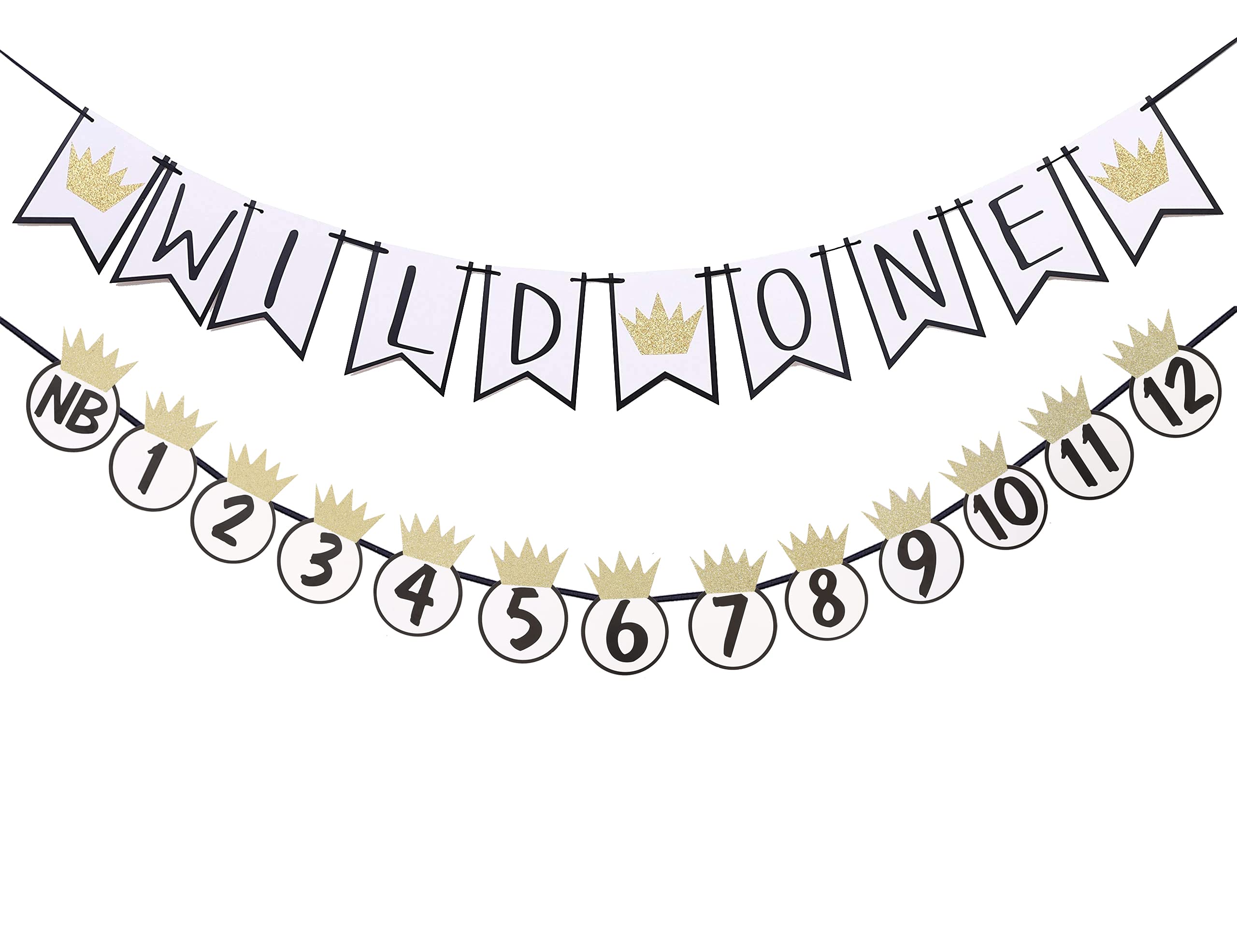 Cooper Live Wild One Banner - Wild One Birthday Wall Background Banner, Birthday Party Happy Birthday 1 Birthday Party, Wild One Photo Banner. Jungle First Birthday Photo Banner (White)