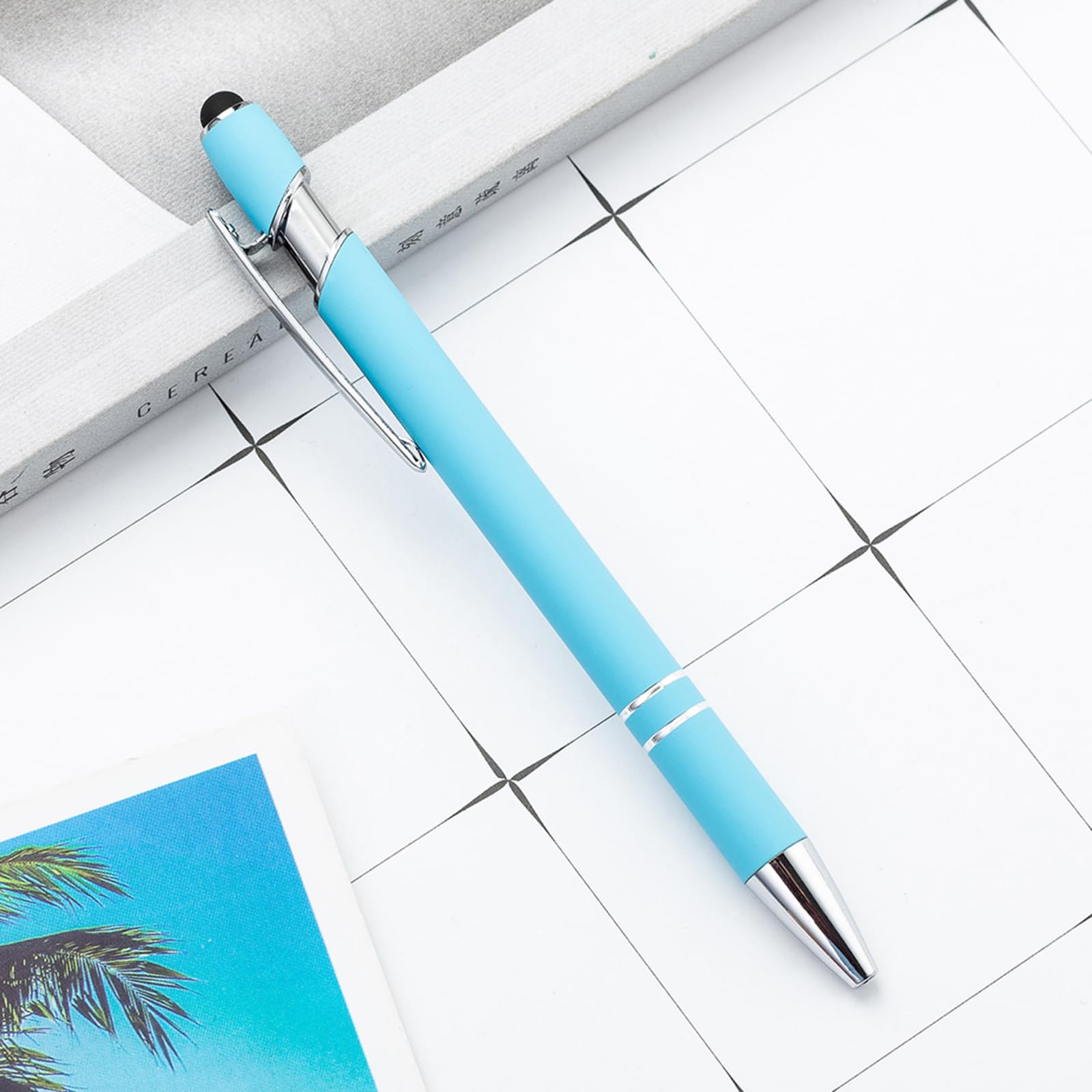 Stylus Tip Ballpoint Pens 7 Pieces 1.0mm Retractable Ball Point Pen Medium Point Smooth Writing Pen Black Metal Pen Stylus Tip Ballpoint Pens Retractable Ball Point Pen Medium Point Smooth Pen