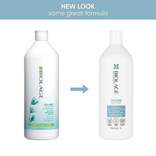 BIOLAGE Volume Bloom | Volumizing Shampoo | Lightweight Volume & Shine | For Fine Hair | Paraben & Silicone-Free | Vegan | 33.8 Fl. Oz.