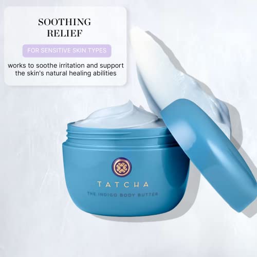 TATCHA The Indigo Body Butter: Soothing Silk Body Cream for Skin Dryness & Eczema, 6.8 oz