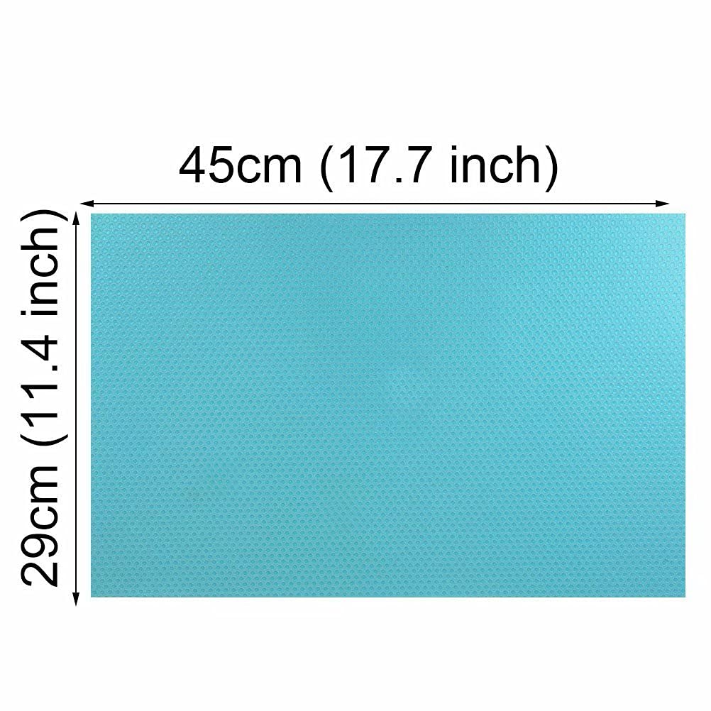 Waterproof Refrigerator Mats Non-Slip Cuttable Refrigerator Liners Washable EVA Fridge Shelf Liners for Drawer Table Closet Cabinet Shelves, 8 Pack, Red/Blue/Pink/Clear