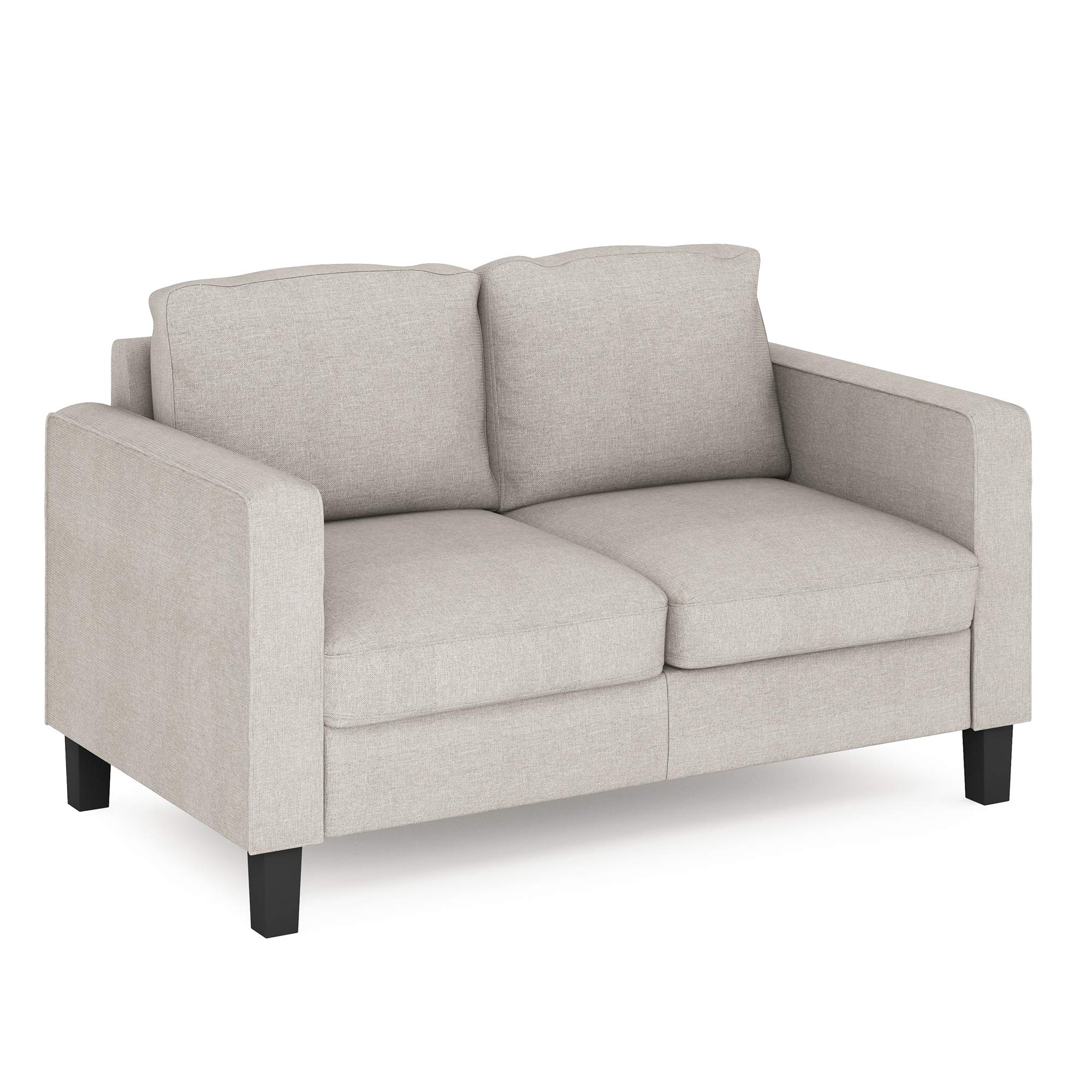 Furinno Bayonne Modern Upholstered Loveseat/Sofa Couch for Living Room, Fog