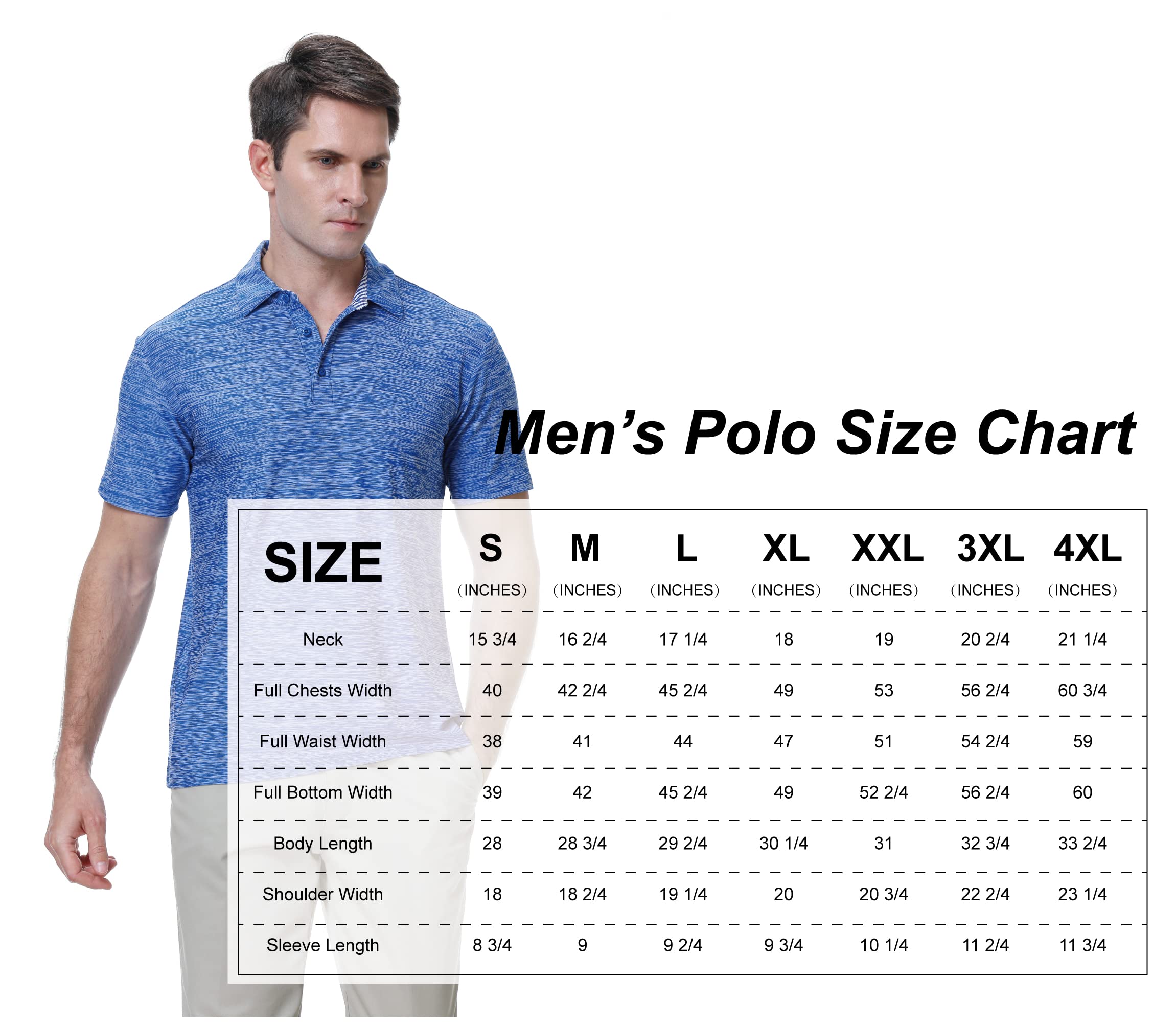 SAMERM Men's Polo Shirt Quick Dry Performance Short Sleeve Tactical Golf Shirts(Black XL)