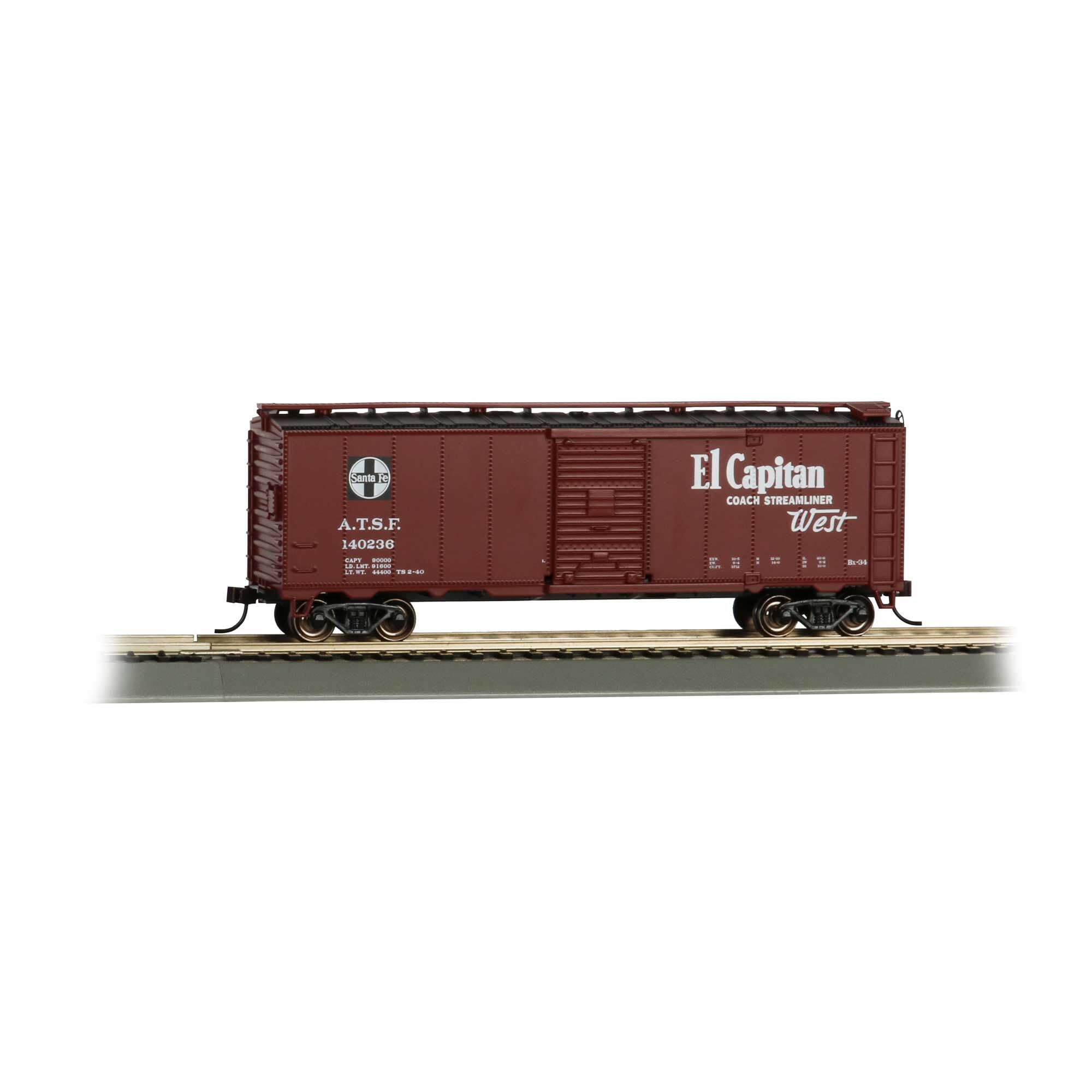 Bachmann Industries 40' Santa Fe Map Box Car - El Capitan - HO-Scale Train