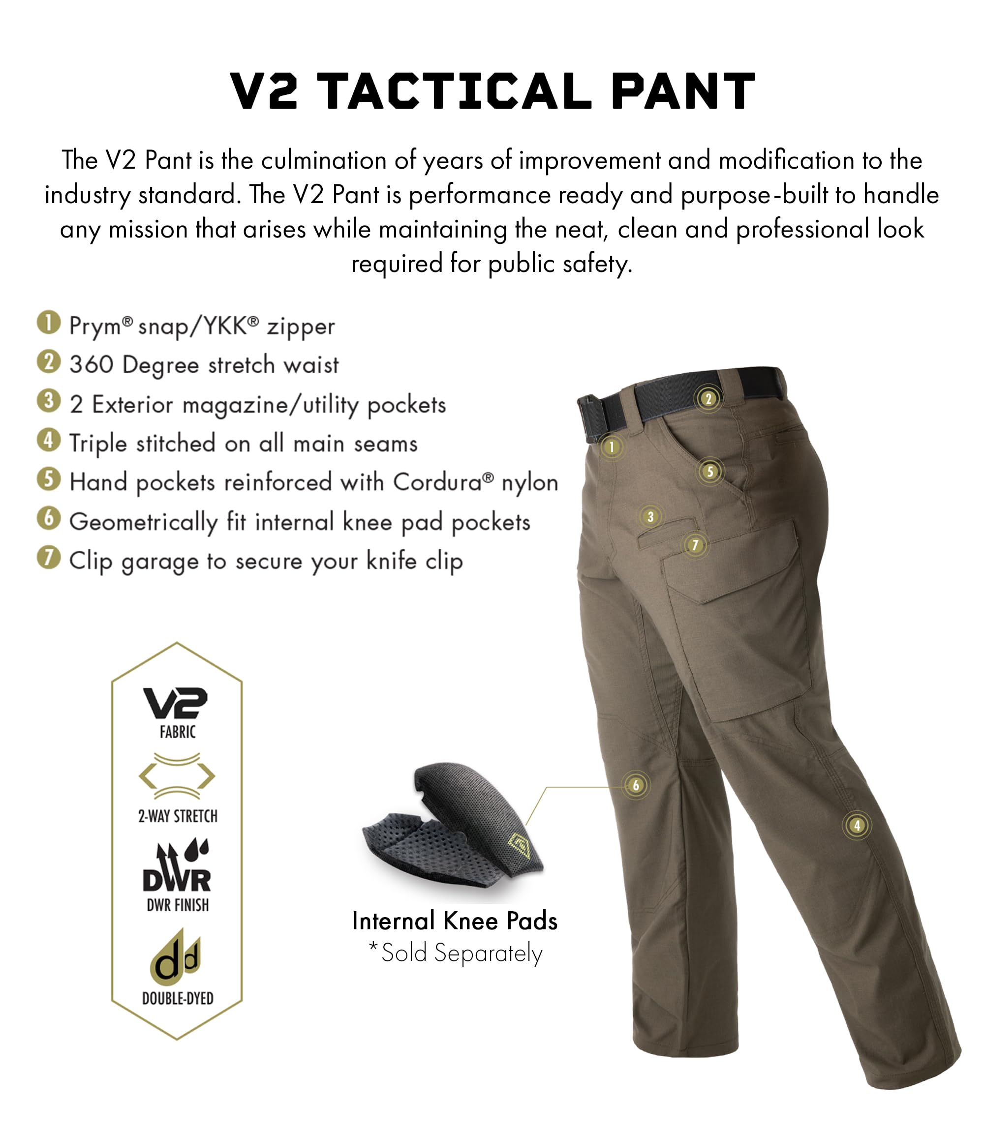 First Tactical 114011-729-36-30 Men's V2 Tactical Pant Midnight Navy 36