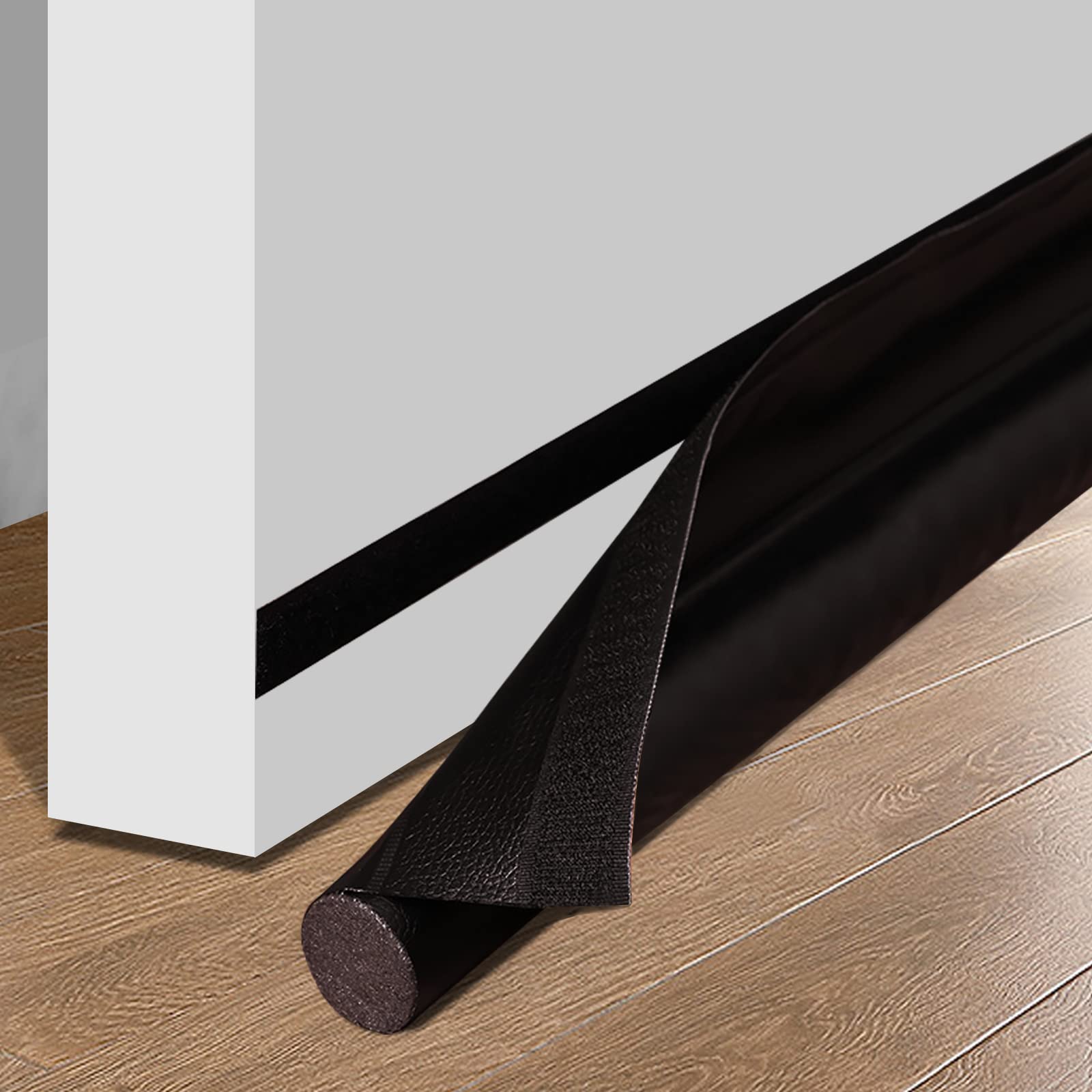Diweidision 36in Door Draft Stopper Cutable Under Door Draft Stopper Sound Noise Proof Door Sweep Seal Door Gap Filler Reduce Cold Air,Dust, Wind, Smoke Under Door Bottom for Interior/Exterior Doors
