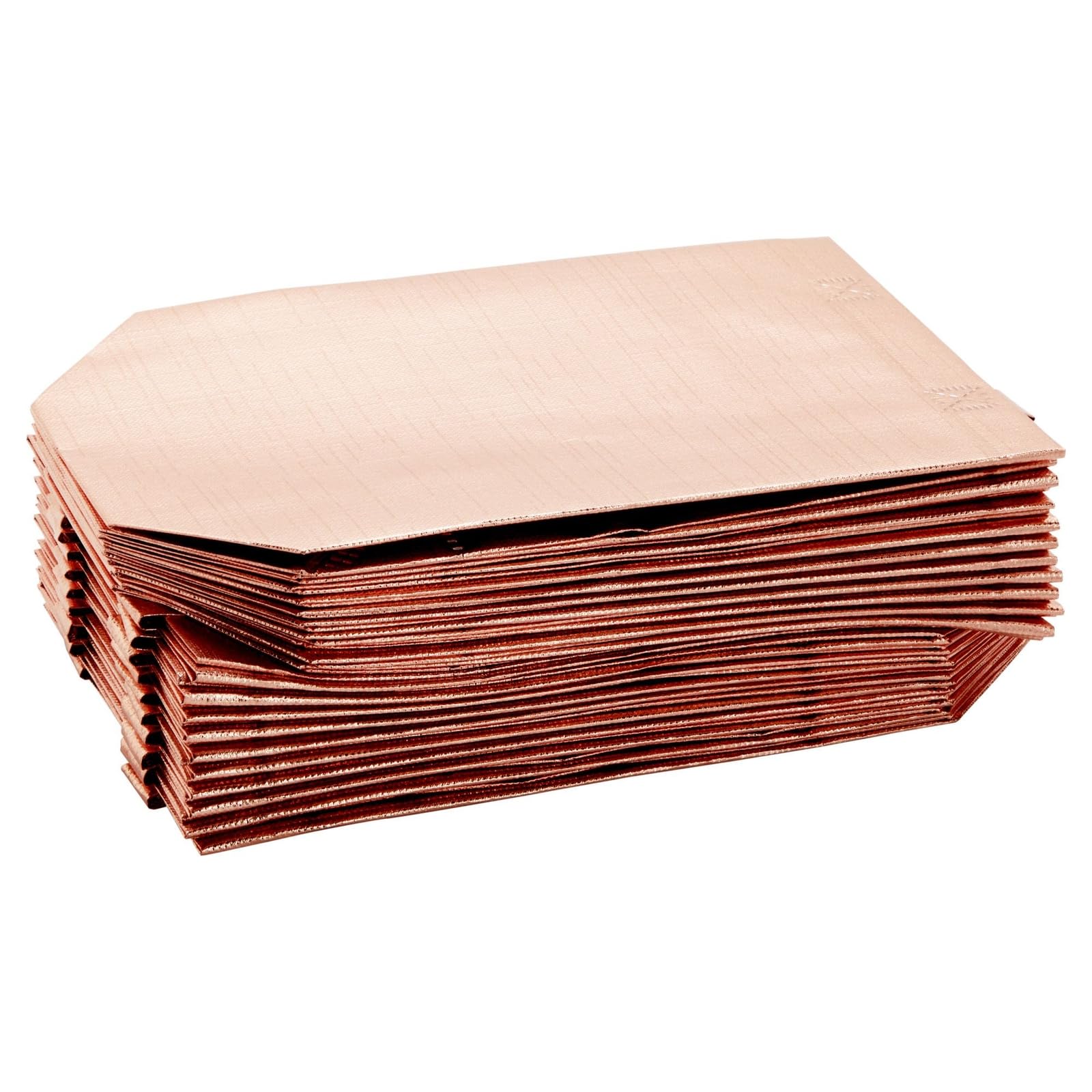 Sparkle and Bash Non Woven Reusable Tote Bags, Rose Gold Gift Bags with Handles (10x8 In, 20 Pack)