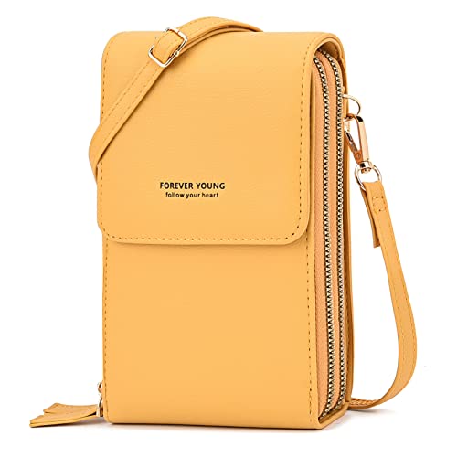 Women Crossbody Wallet Purse with Phone Holder Lightweight Touch Screen Bag Purse PU Leather RFID Blocking Purse