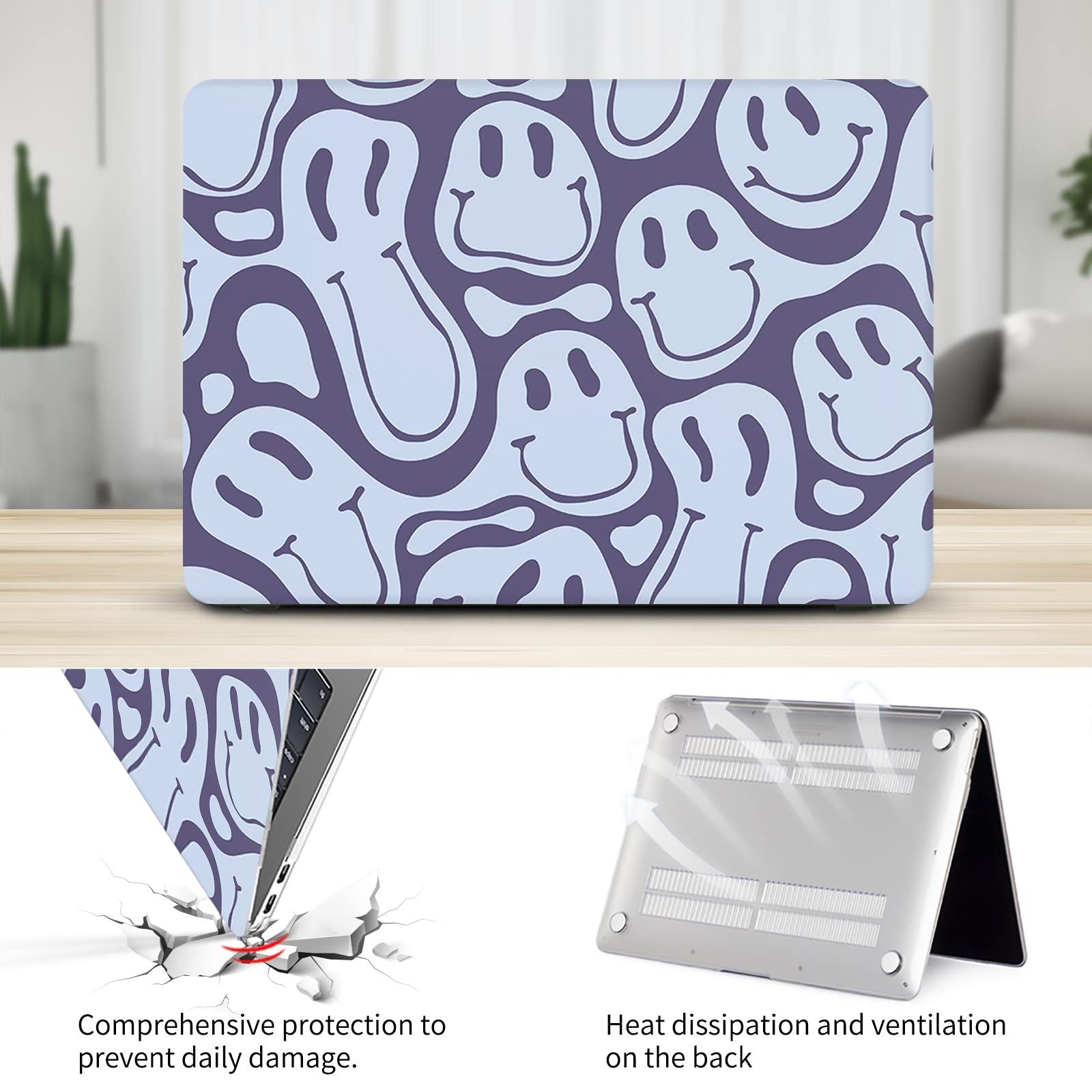 Watbro Compatible with MacBook Pro 13 inch Case 2020 2019 2018 Released M1 A2338/A2251/A2289/A2159/A1989/A1706/A1708, Retro 70's Modern Pattern case, Suitable for MacBook Pro 2020 with Touch ID
