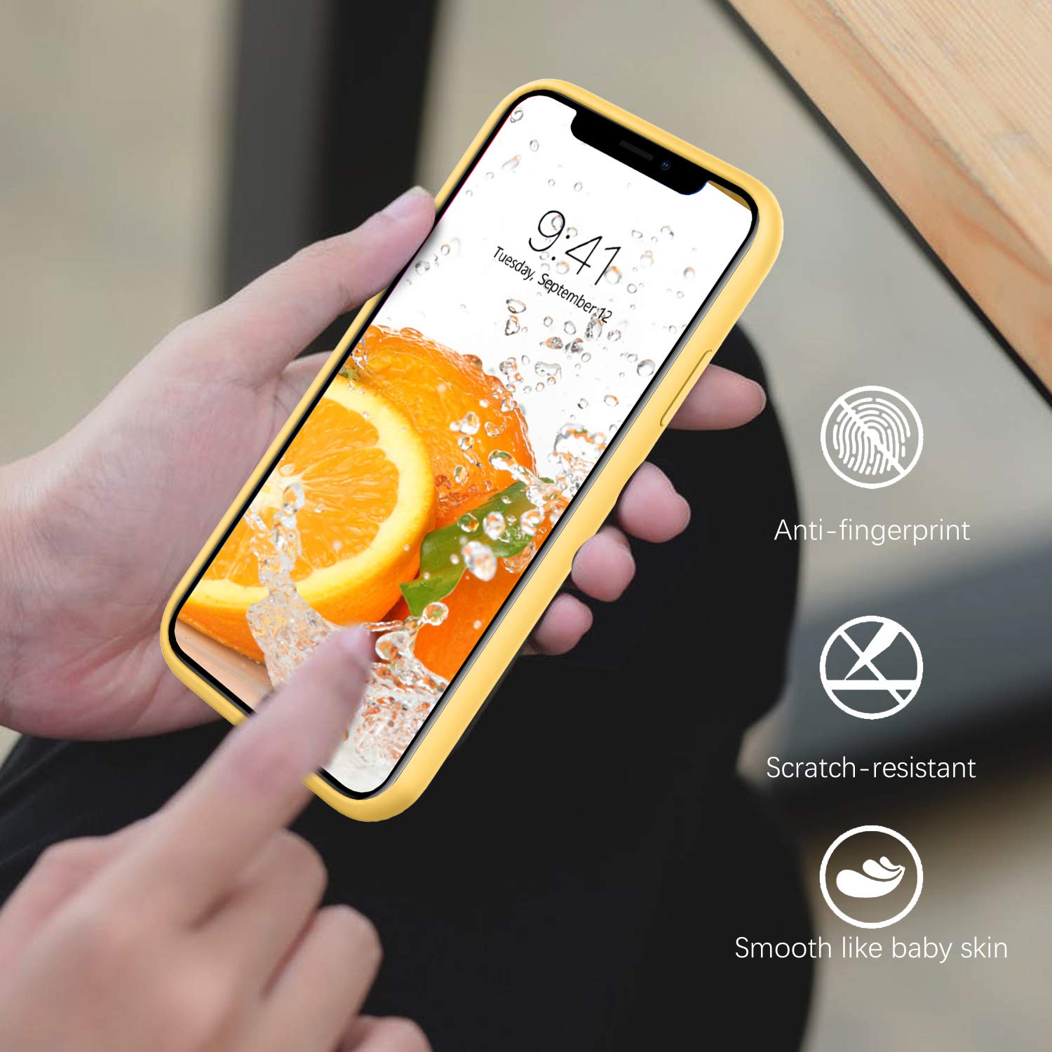 BENTOBEN for iPhone XR Cases, Liqud Silicone Gel iPhone XR Phone Case with Anti-Slip Microfiber Lining Hard Back Rubber Bumper Shockproof Full-Body Protective Case Cover for iPhone XR 6.1", Yellow