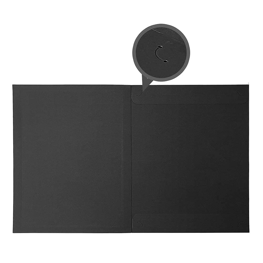 SUNEE Certificate Holders(Black, 30 Packs), Diploma Covers Gold Foil Border, for Letter Size 8.5x11 Certificates, Cardstock, Document Papers