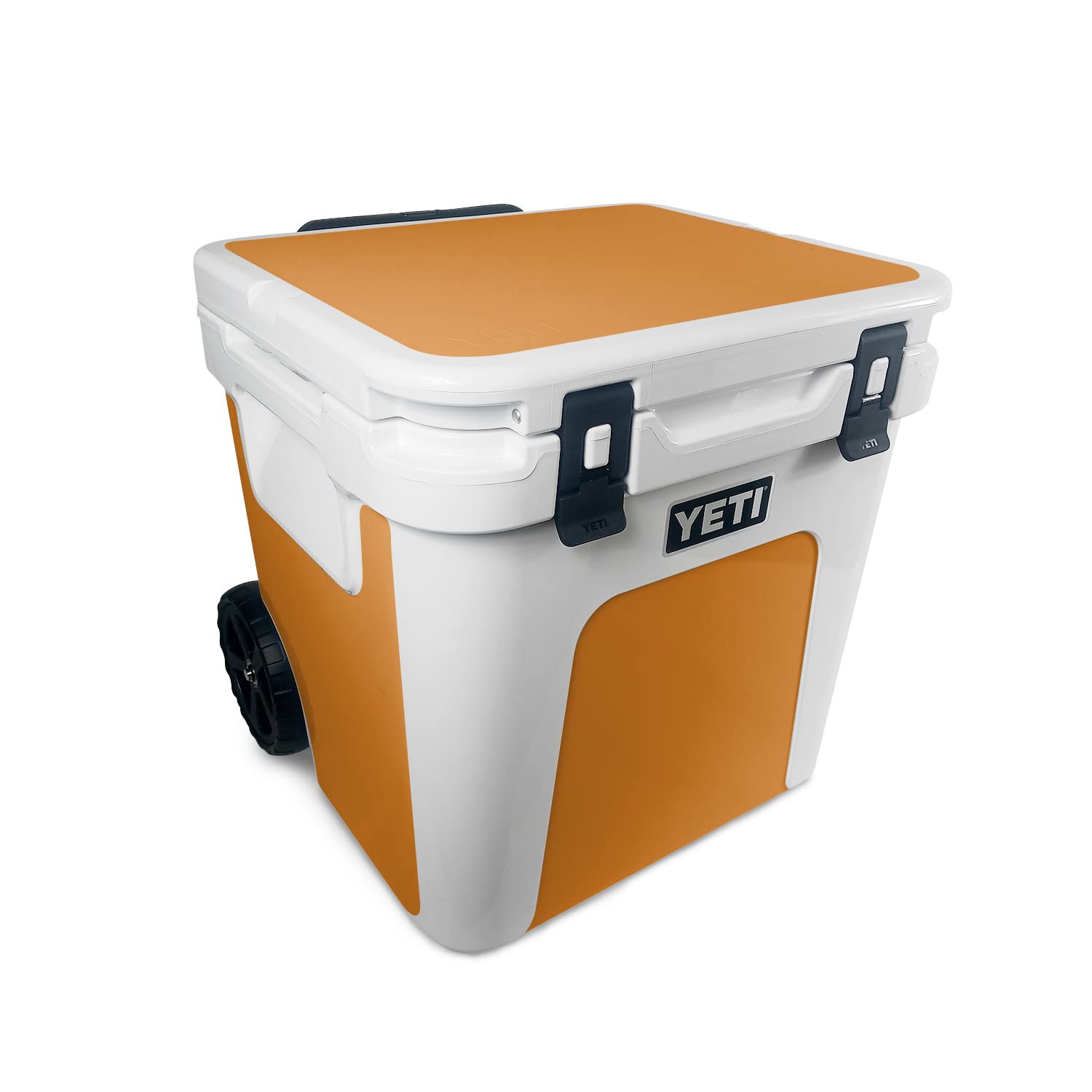MightySkins Skin Compatible with Yeti Roadie 48 Wheeled Cooler - Solid Orange | Protective, Durable, and Unique Vinyl Decal wrap Cover | Easy to Apply, Remove, and Change Styles | Made in The USA