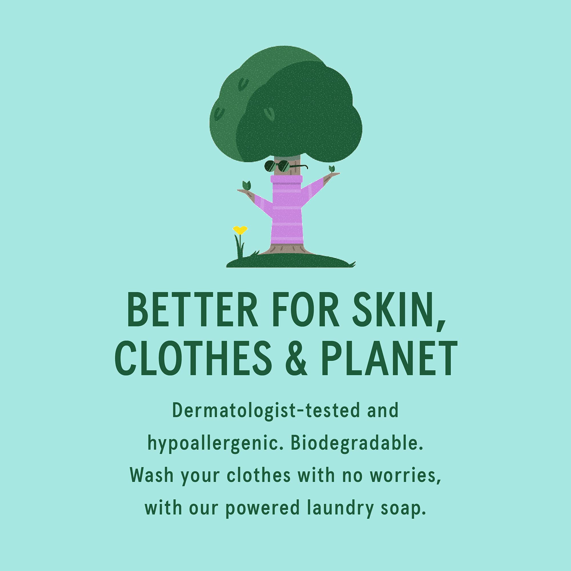 Ingredients Matter Powder Laundry Soap - Fragrance Free, Hypoallergenic Detergent, Natural & Eco-Friendly, Plastic Free, Made in USA, Natural Essential Oils & Dermatologist Tested - 36 oz, 72 Loads
