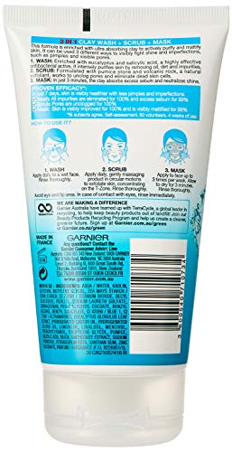 Garnier Skin Naturals Pure 3in1 Wash+scrub+mask : 150ml.
