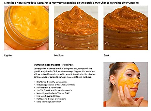 4 fl. Oz. Arista Pumpkin Enzyme Mask - Exfoliating mask for Uneven tone, Fine lines and Dullness. Clarifying mask.