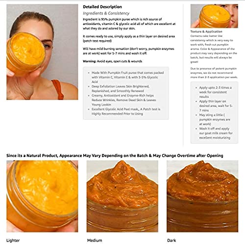 4 fl. Oz. Arista Pumpkin Enzyme Mask - Exfoliating mask for Uneven tone, Fine lines and Dullness. Clarifying mask.