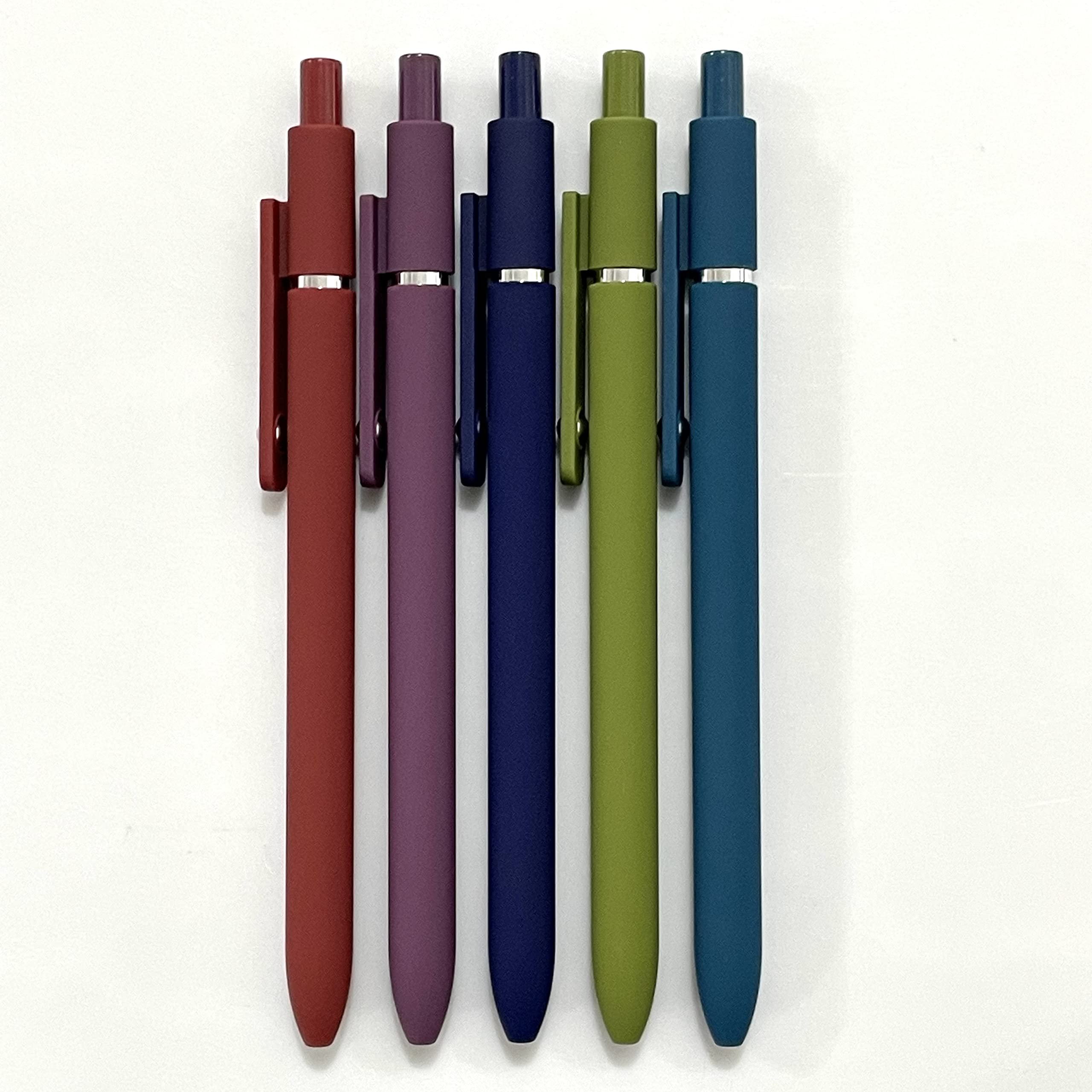sencoo 5 pack Blue Gel Pens Quick Dry Ink Pens Fine Point Retractable Roller Ball Pens 0.5 mm Smooth Writing Pens Cute Pens Aesthetic pens for School Office Home Diary Gift Pens (Blue)