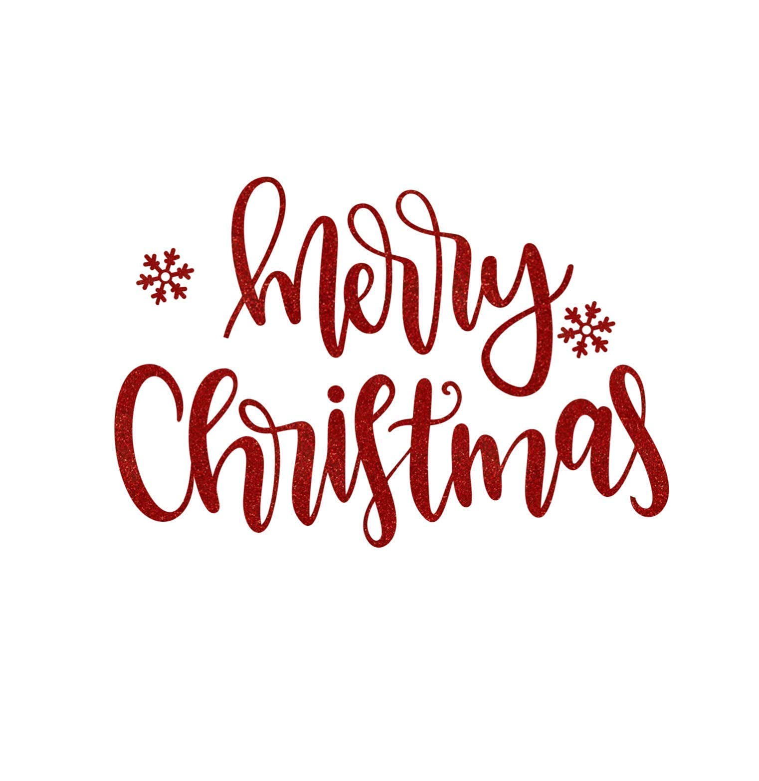 Merry Christmas Iron On Decal, Shirt Transfer Patch Design, DIY Crafts, Holiday Iron-On, Pick Size Color, No Sew Ready To Apply to Most Thing