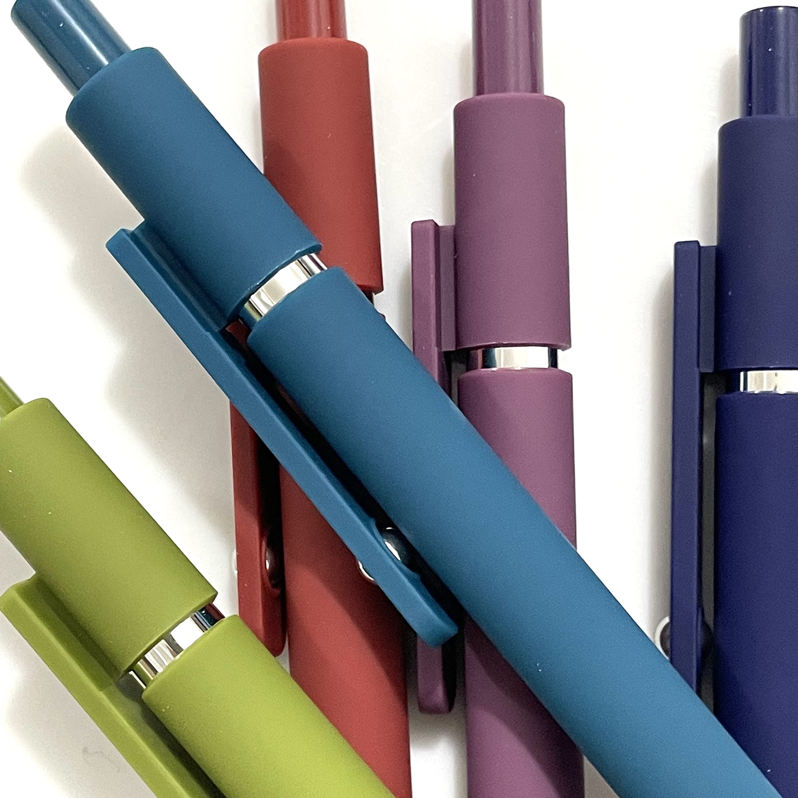 sencoo 5 pack Blue Gel Pens Quick Dry Ink Pens Fine Point Retractable Roller Ball Pens 0.5 mm Smooth Writing Pens Cute Pens Aesthetic pens for School Office Home Diary Gift Pens (Blue)