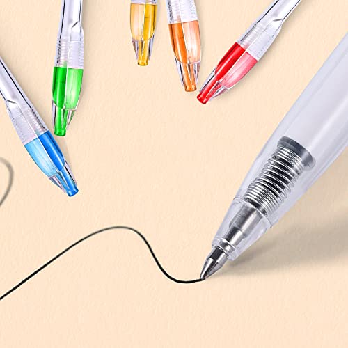 Wanmbo Gel Pens Ink Pens 6pcs Fine Point Rolling Ball Gel Pens Black Ink Smooth Writing and Stylus Pens for Touch Screens (Multicolor2)