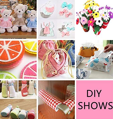 7Pcs 20" x 20" Cotton Fabric DIY Making Supplies Quilting Patchwork Fabric Fat Quarter Bundles DIY for Quilting Patchwork Cushions (Red, 20" x 20")