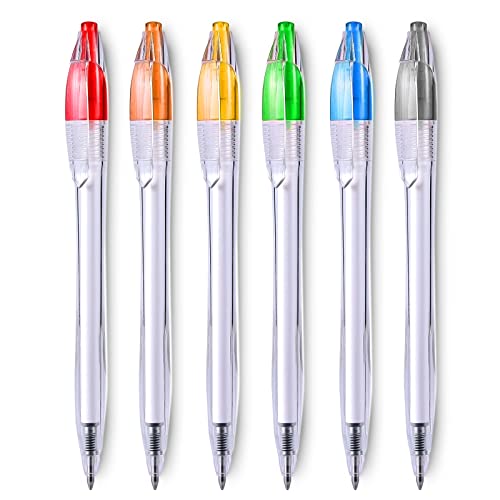 Wanmbo Gel Pens Ink Pens 6pcs Fine Point Rolling Ball Gel Pens Black Ink Smooth Writing and Stylus Pens for Touch Screens (Multicolor2)