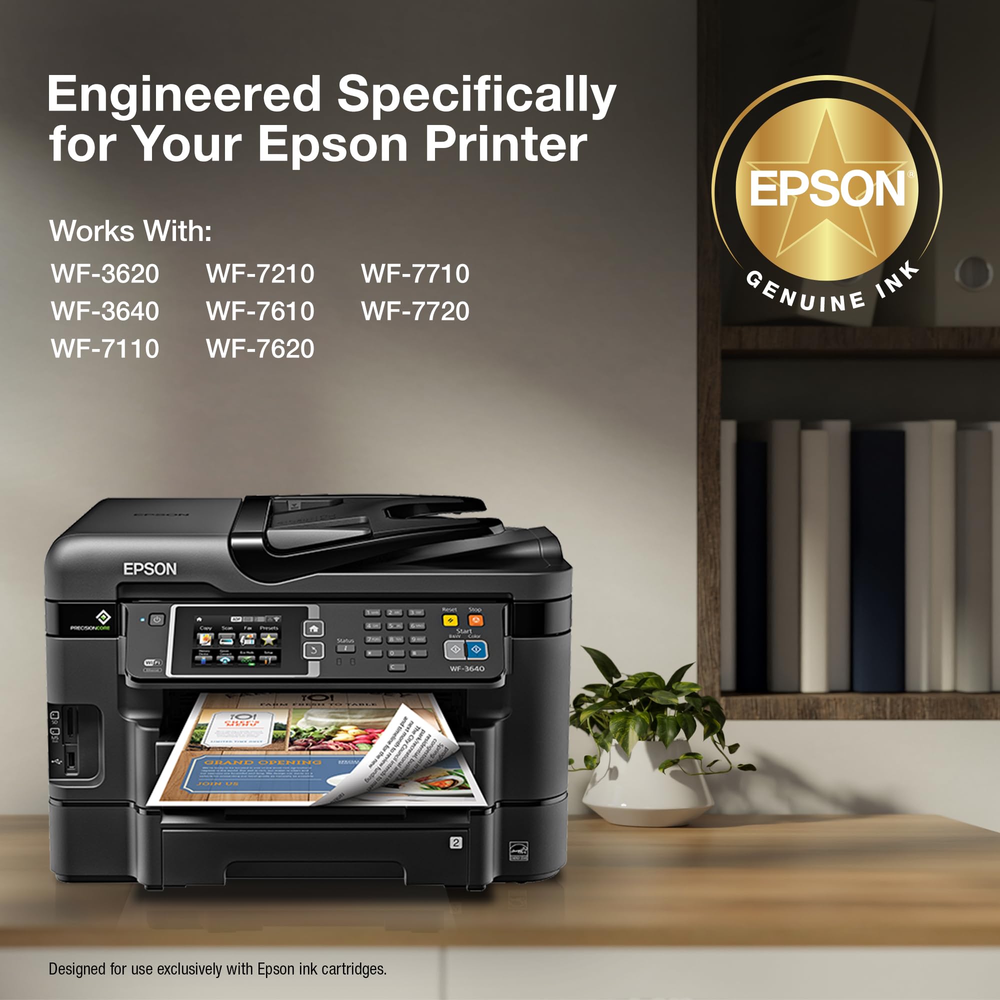 EPSON T252 DURABrite Ultra Ink Standard Capacity Black Dual Cartridge Pack (T252120-D2) for select Epson WorkForce Printers