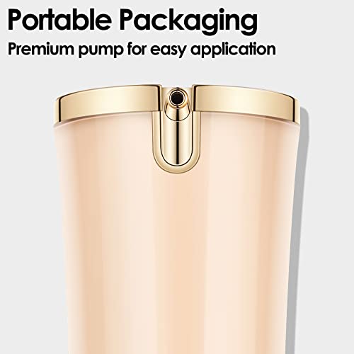 FOCALLURE PerfectBase Lasting Poreless Liquid Foundation, Medium to Full Coverage with Matte Finish, Covers Blemishes & Under-Eye Circles for All Skin Types, YL02 Cashmere