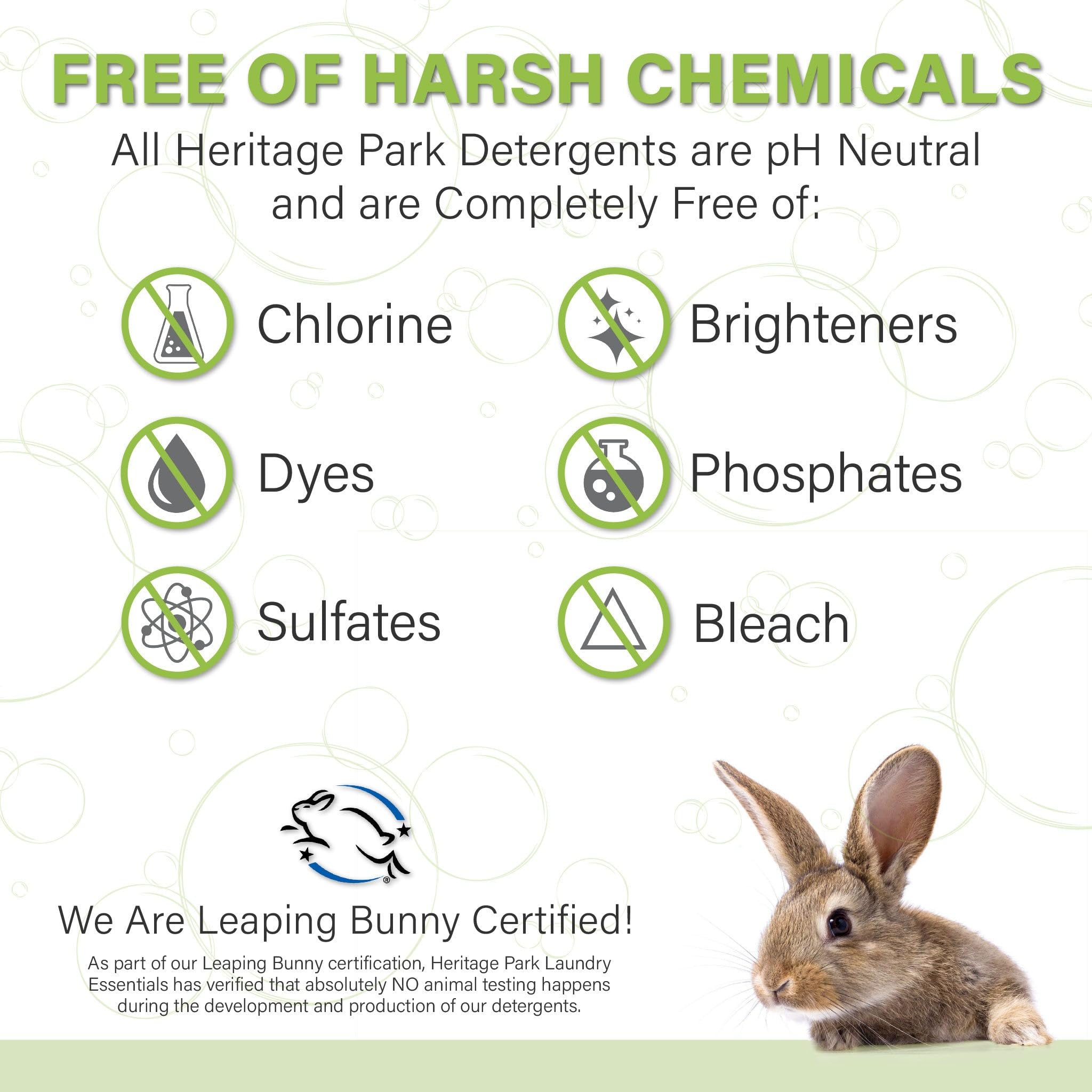Heritage Park Luxury Laundry Detergent | Dermatologist Tested Plant based Natural & Enzyme Laundry Detergent | Sensitive Skin Friendly - Fragrance Free (32 fl oz)